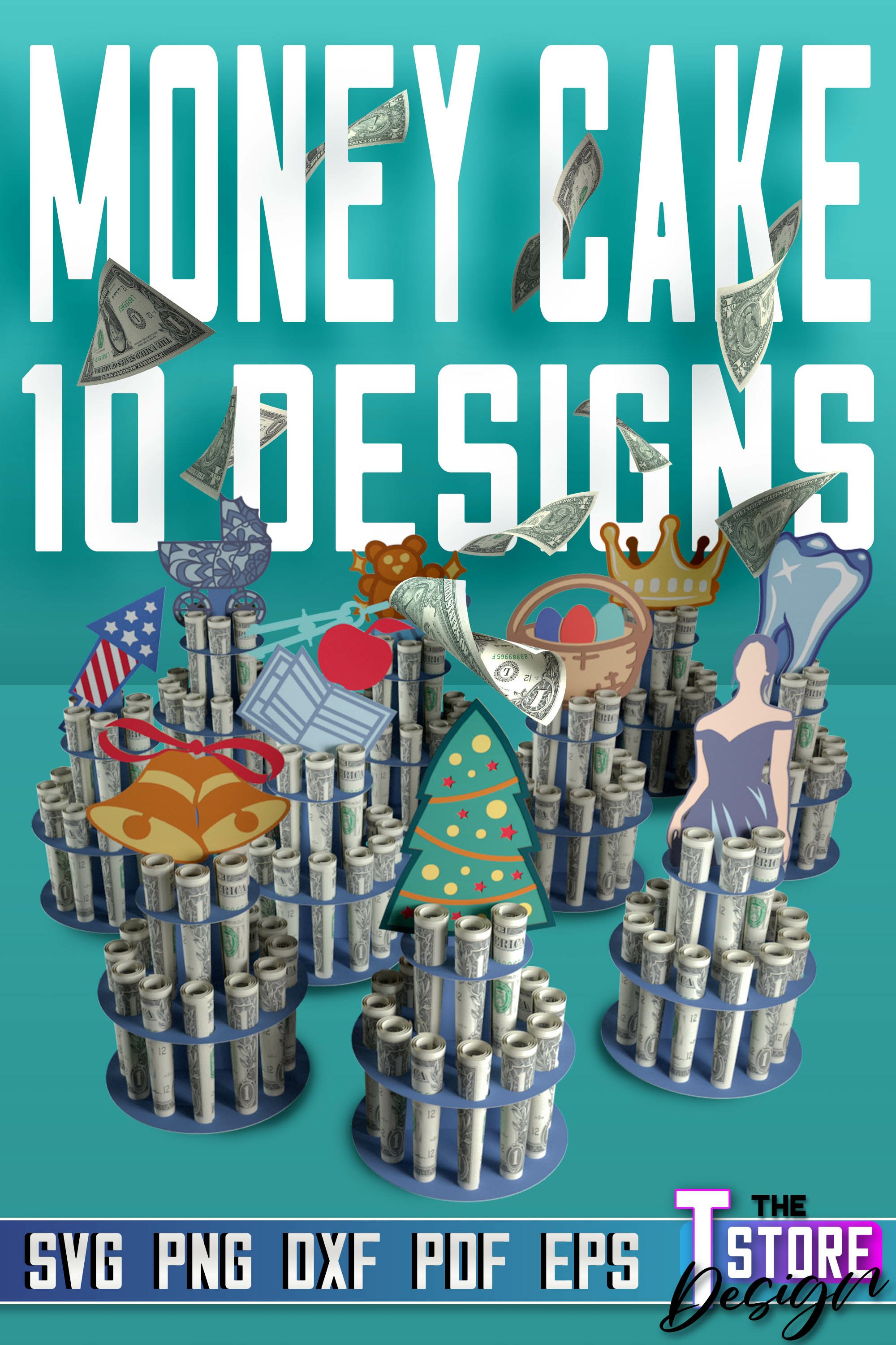 Money Cake SVG | Money Holder SVG Design | Happy Holidays