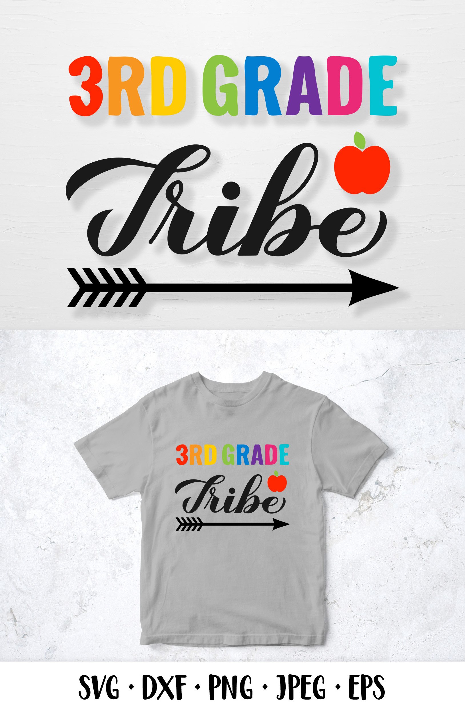 3rd Grade tribe SVG. First day of school quote shirt design