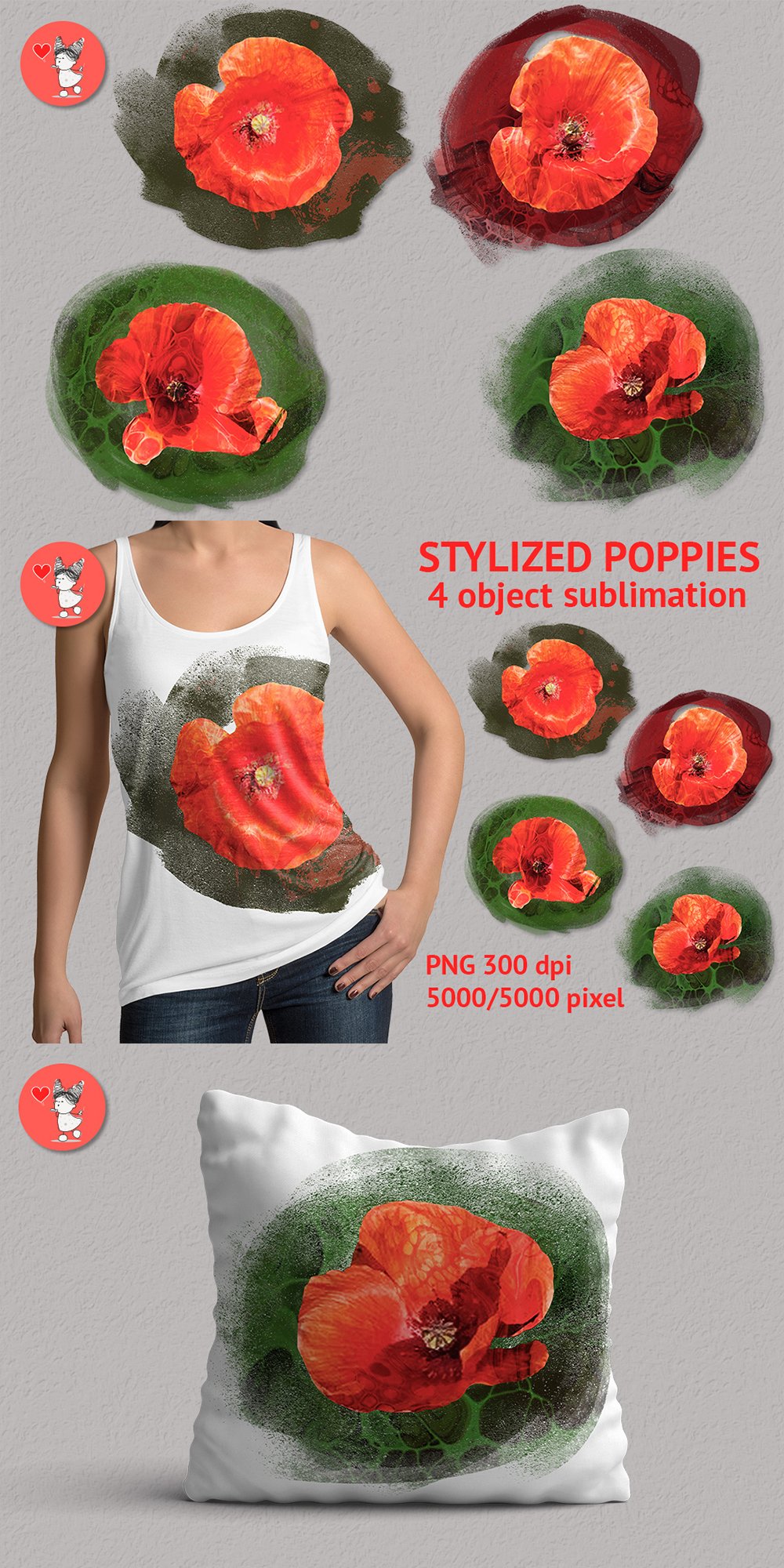 STYLIZED POPPIES