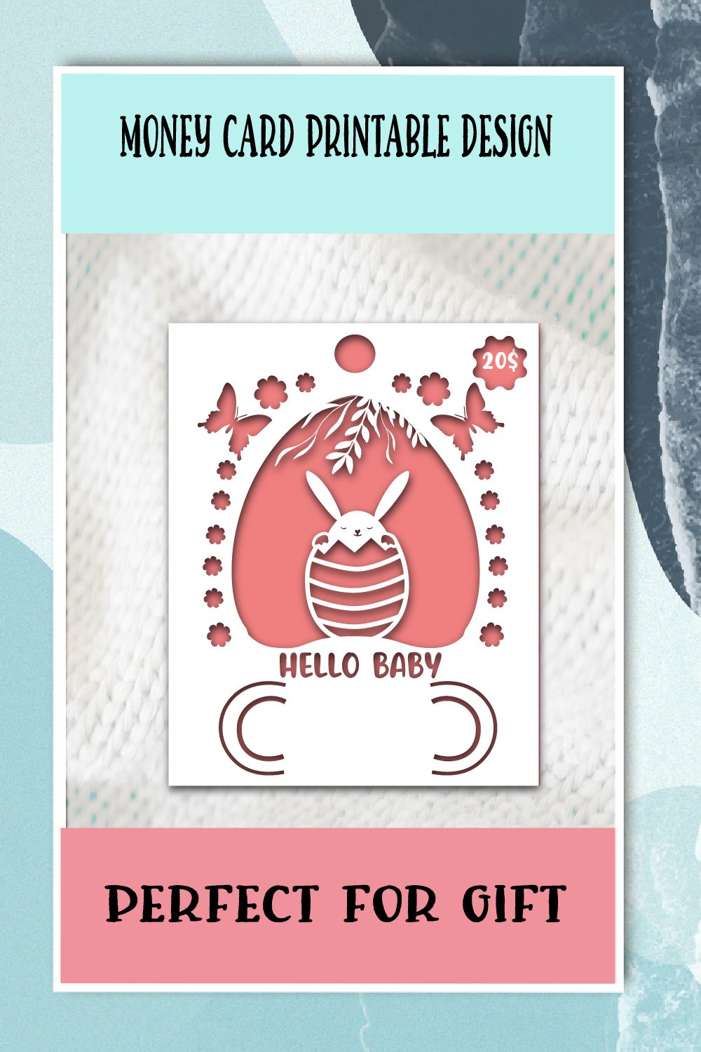 Money card. Baby Shower Money card Gift PNG.