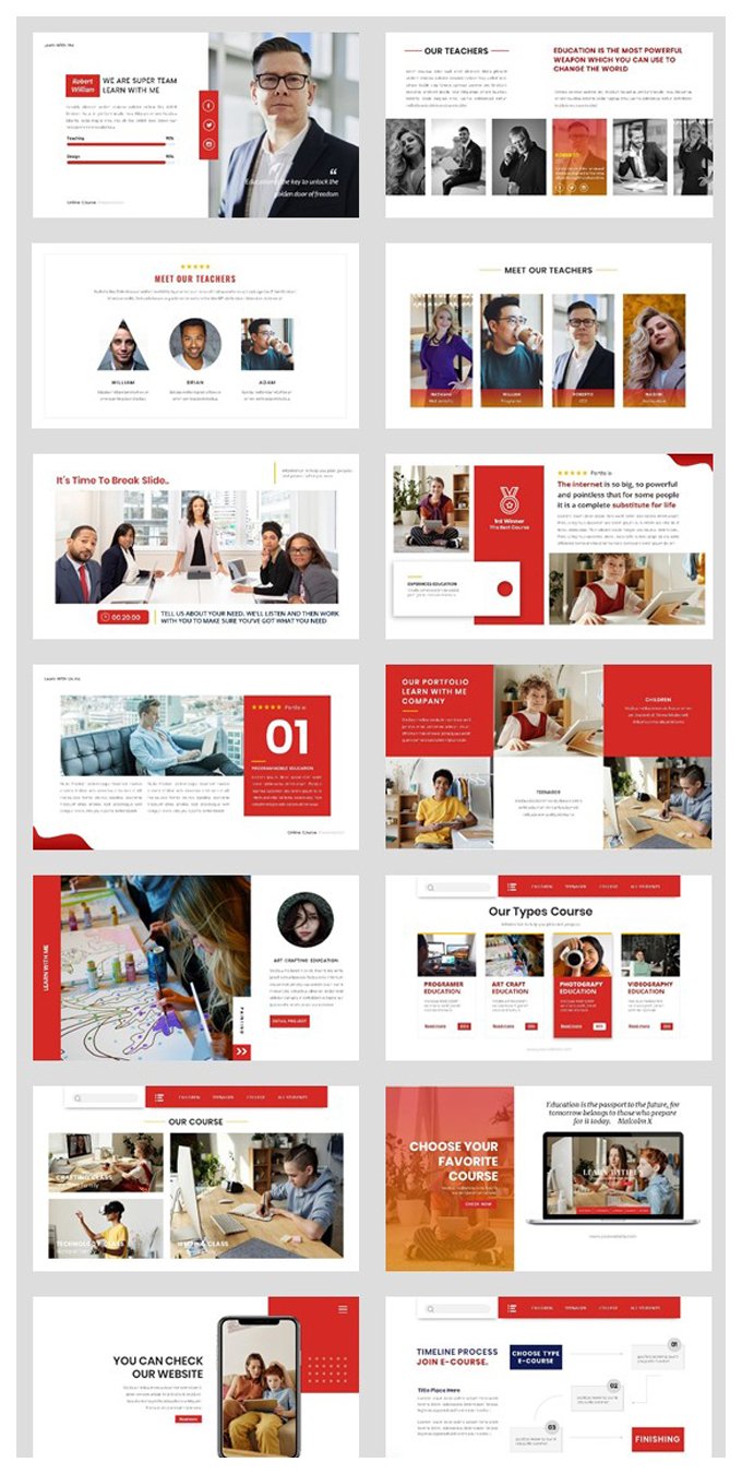 Online Course - Education PowerPoint Template (572565)