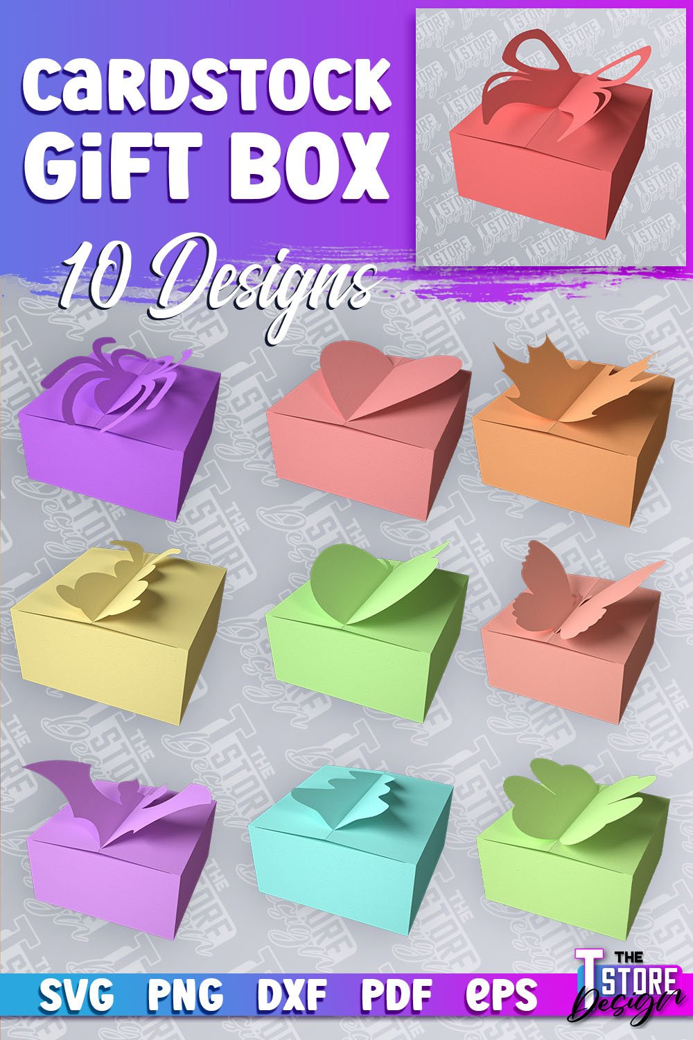 Cardstock Gift Box SVG| Treat Box SVG | Candy Holder Design