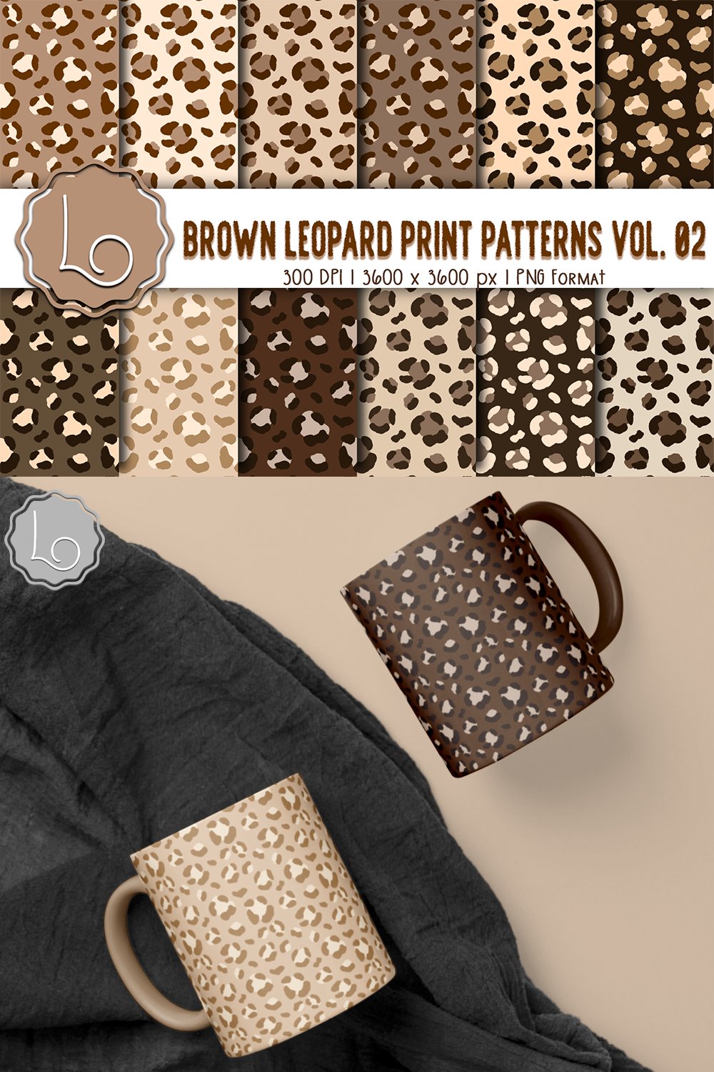 Brown Leopard Print Patterns Vol 02