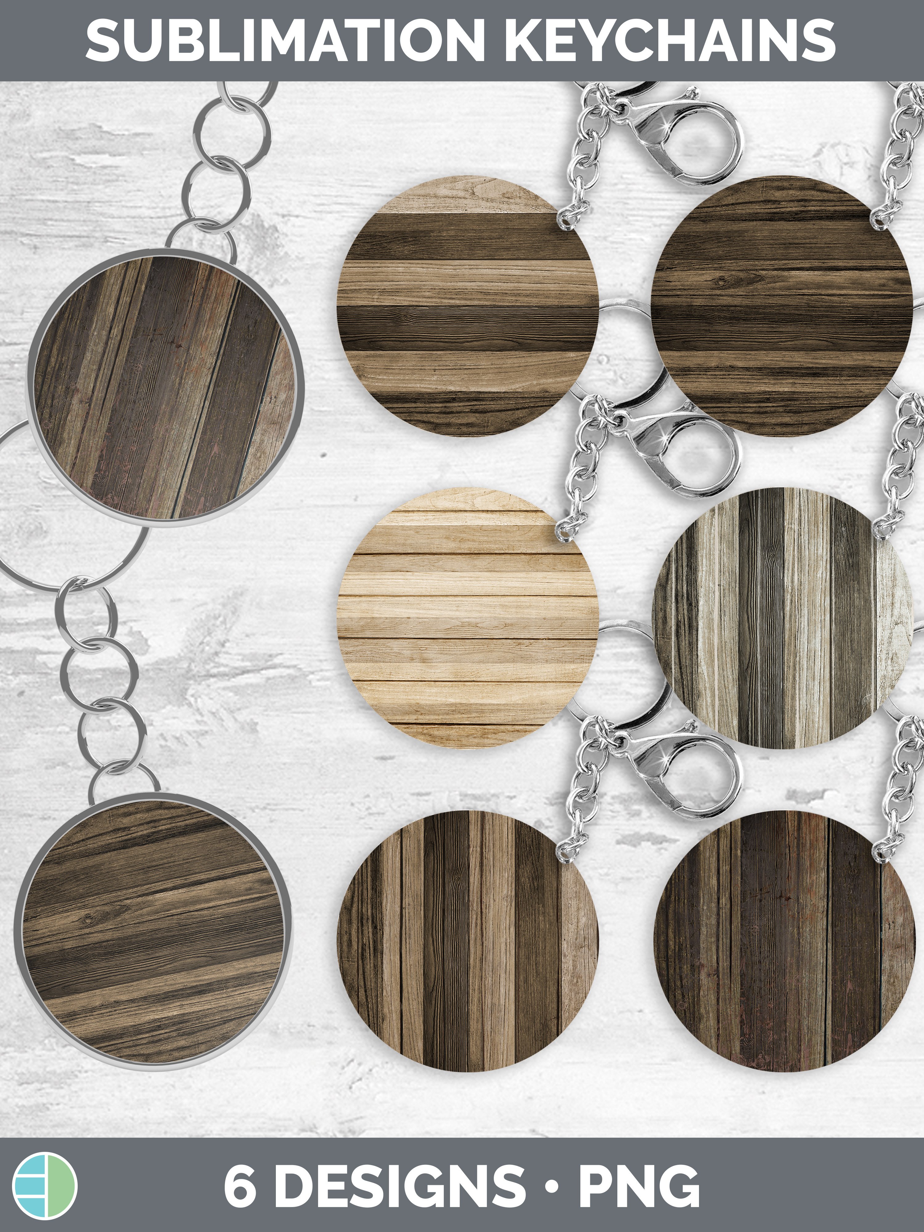 Wood Keychain Bundle | Keyring Sublimation Designs