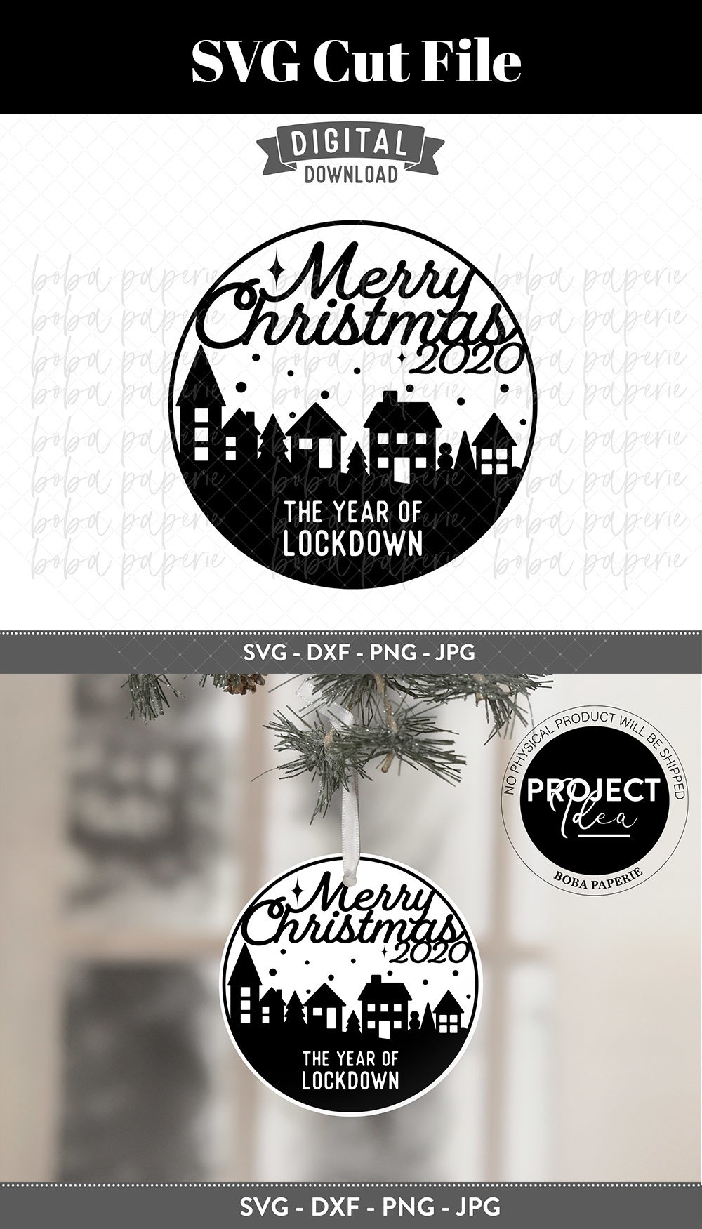 2020 Christmas Ornament SVG - The Year of Lockdown (940649)