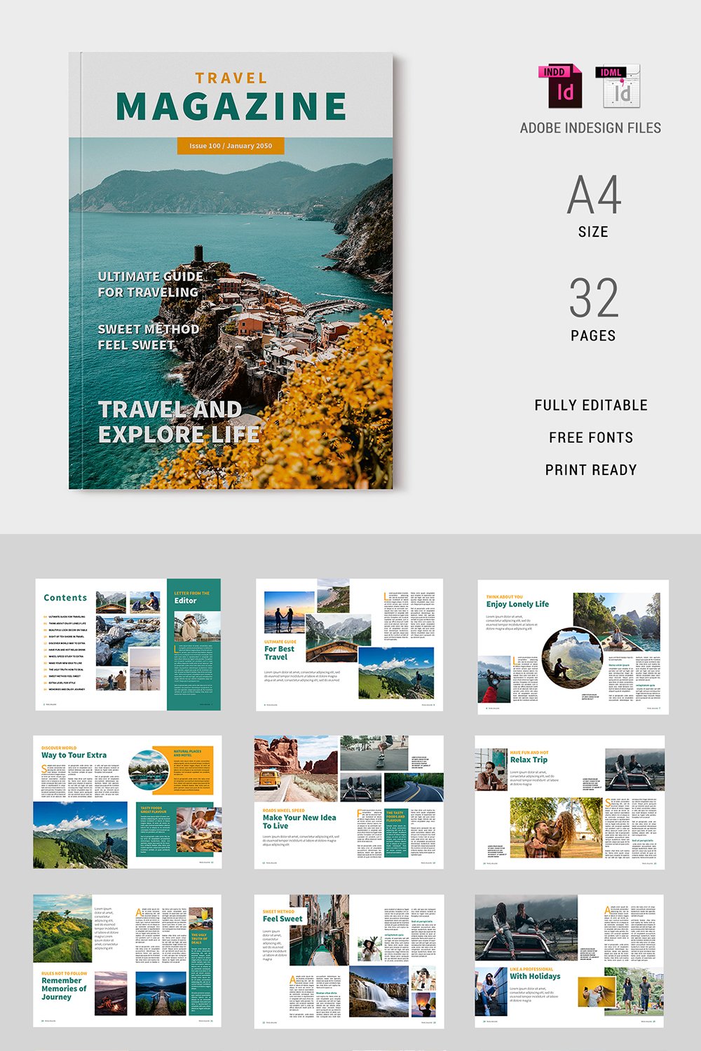 Travel Magazine Template (2736833)