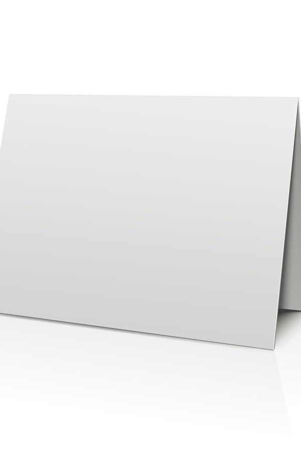 Blank folder paper card isolated on white. Vector template