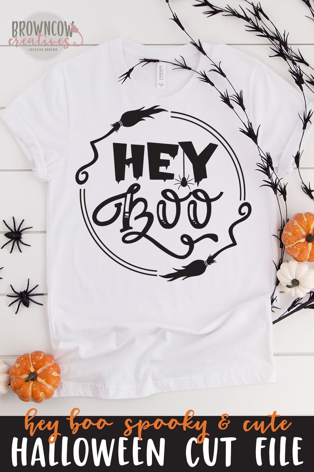 Hey Boo Round Halloween SVG/Cut File