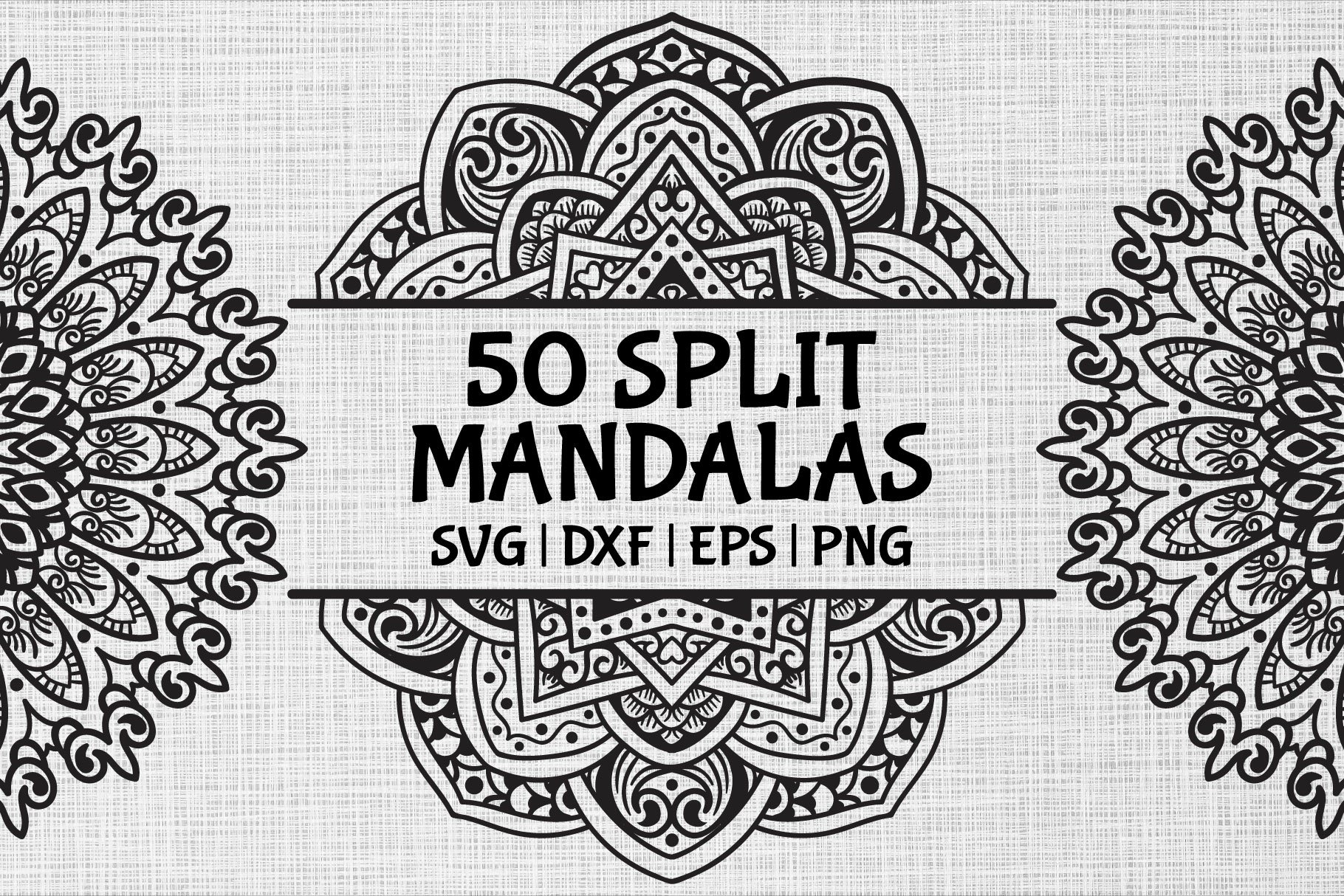 Mandalas Split SVG Silhouettes file