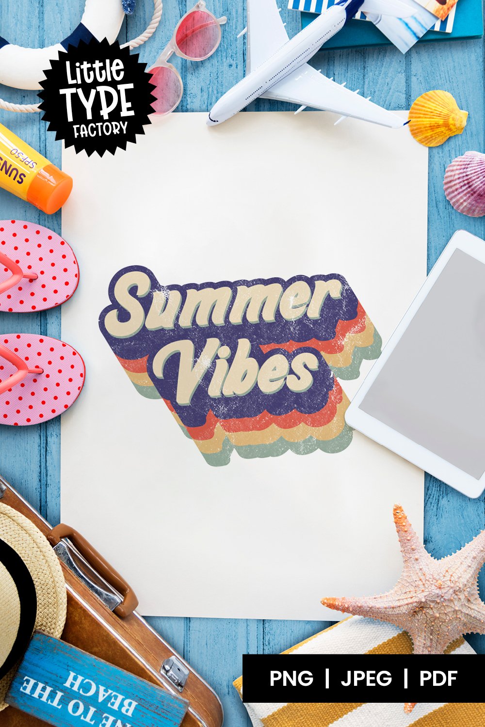 SUMMER VIBES | Retro Summer Sublimation File