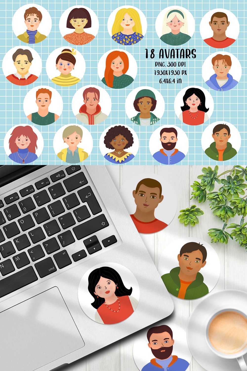 People Avatar Collection Sticker PNG