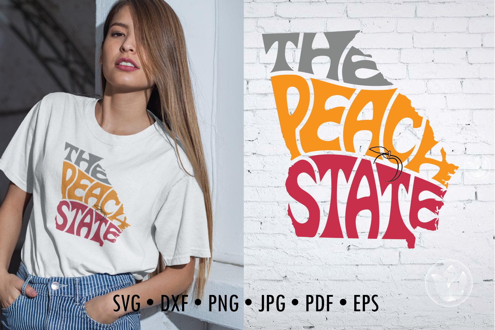 The Peach State Cut File | Georgia Word Art