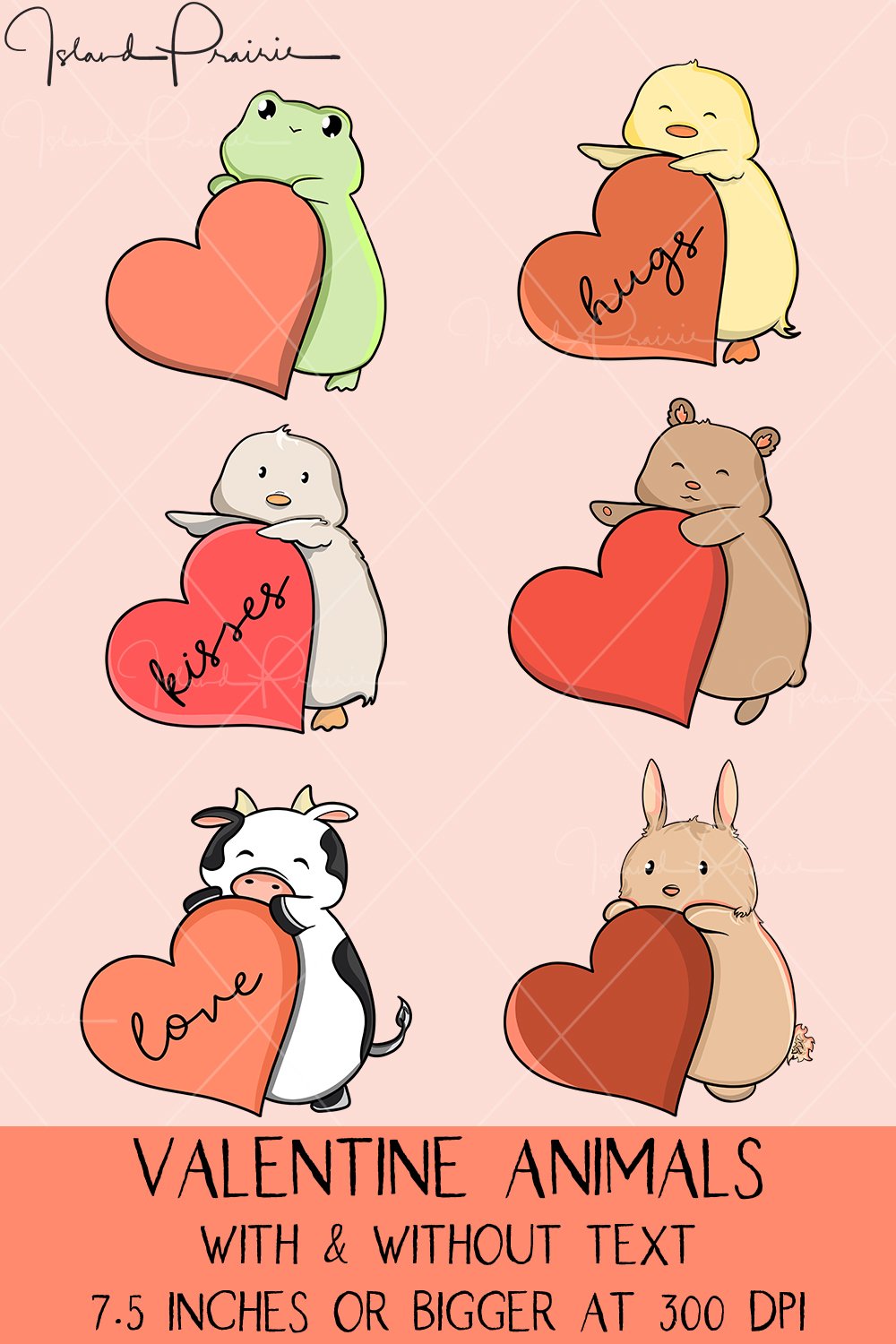 Animals with Hearts | Valentines Graphics