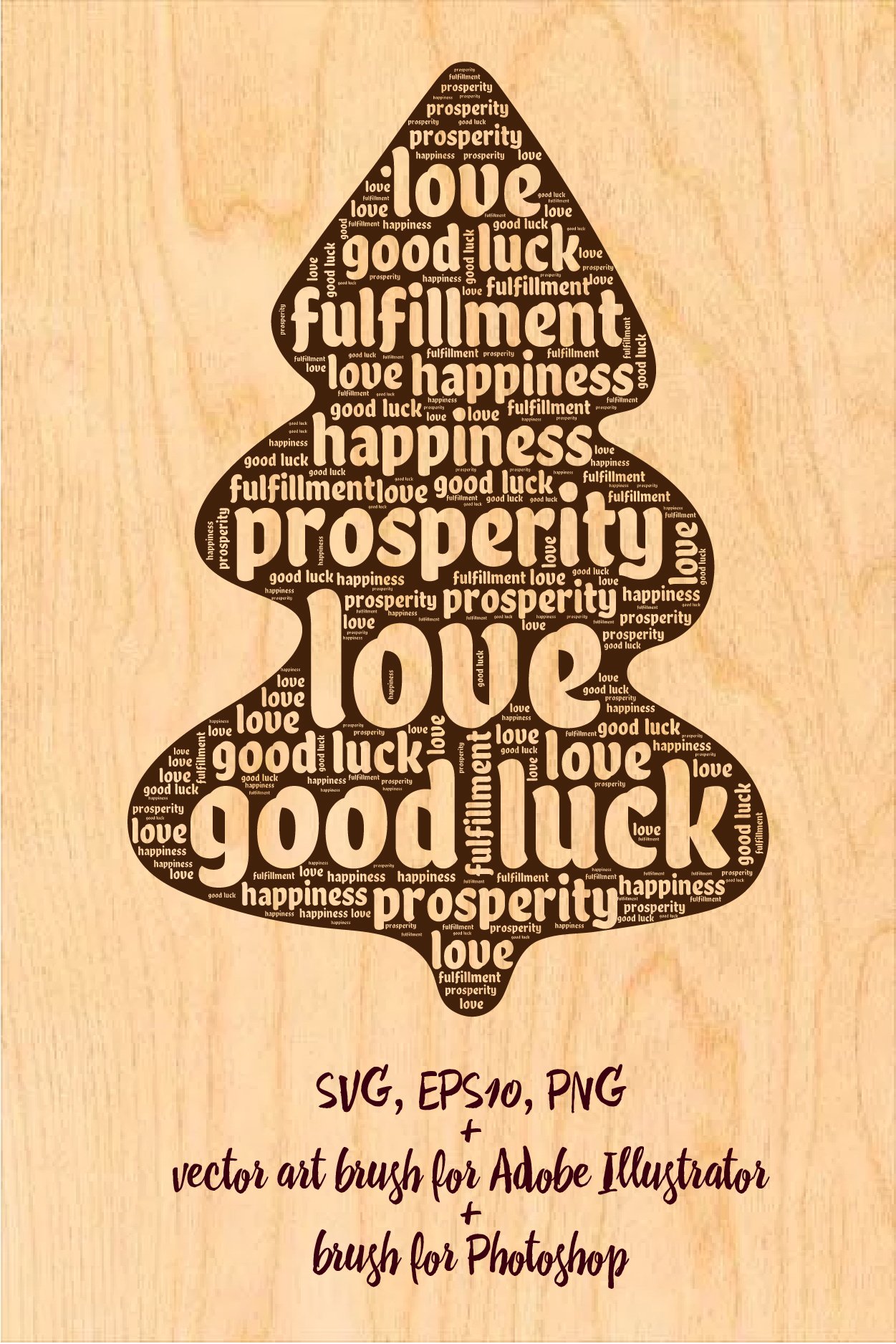 Christmas tree made of kind words (1097405)