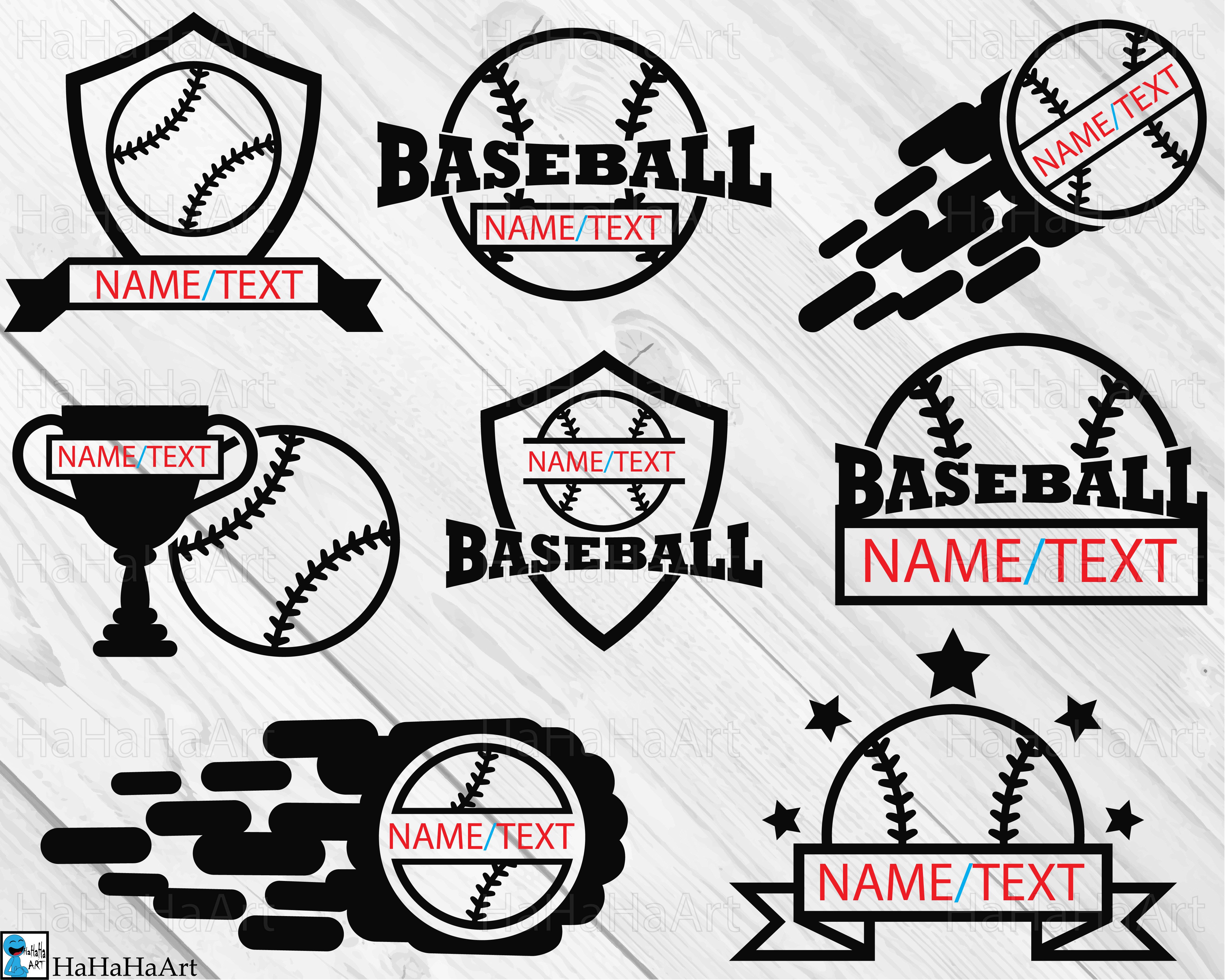 Split Baseball Designs - Clip art / Cutting Files (1057282)