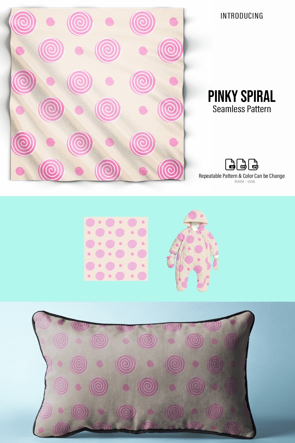 Pinky Spiral Pattern Design
