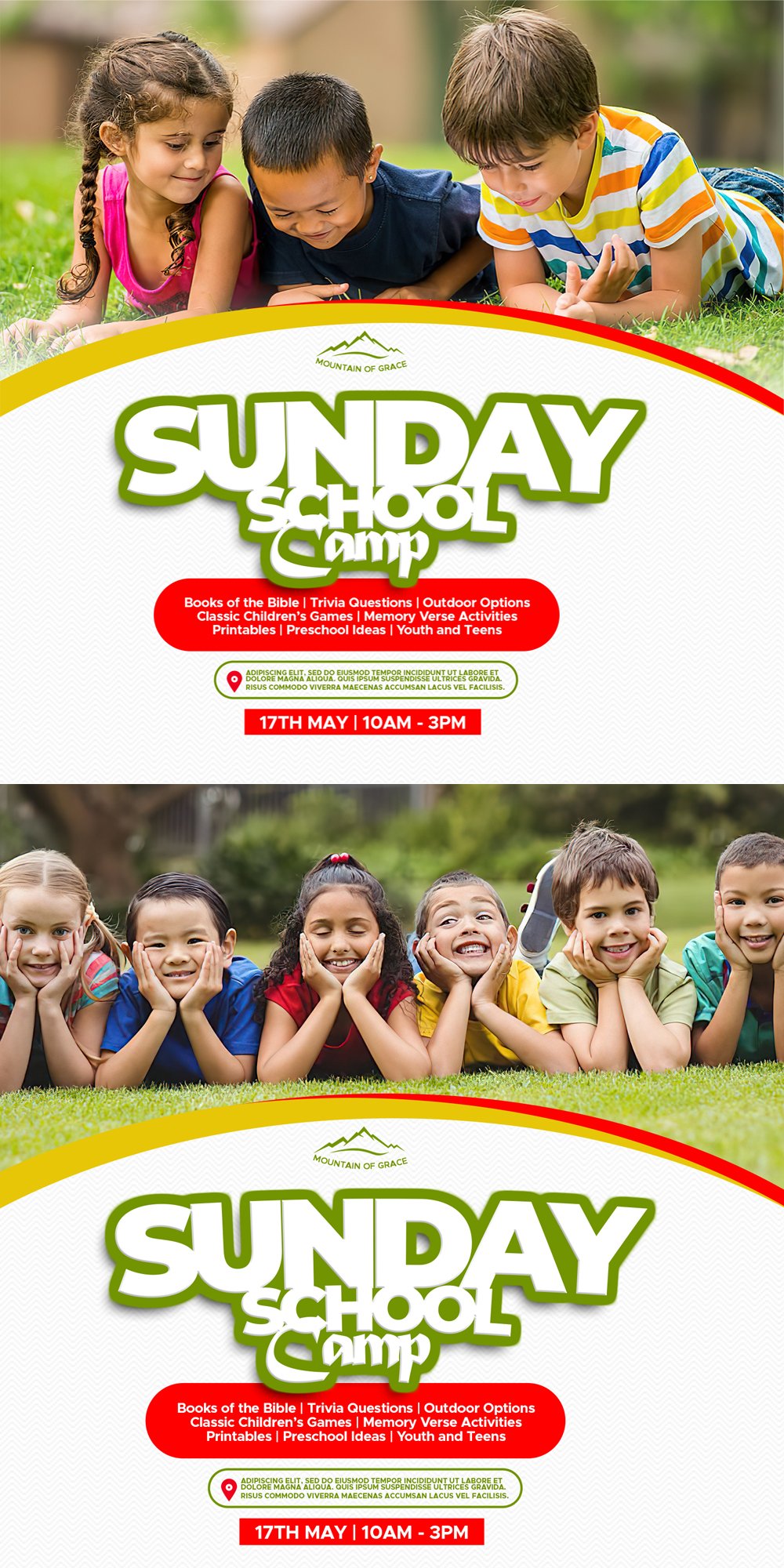 Sunday School Flyer Poster template