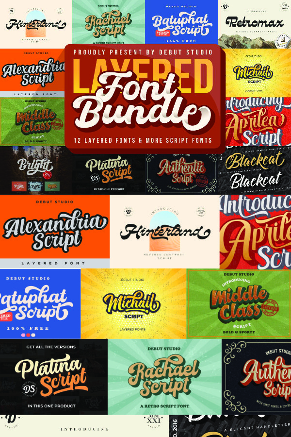 WHOLE SHOP DEBUT STUDIO FONT BUNDLES