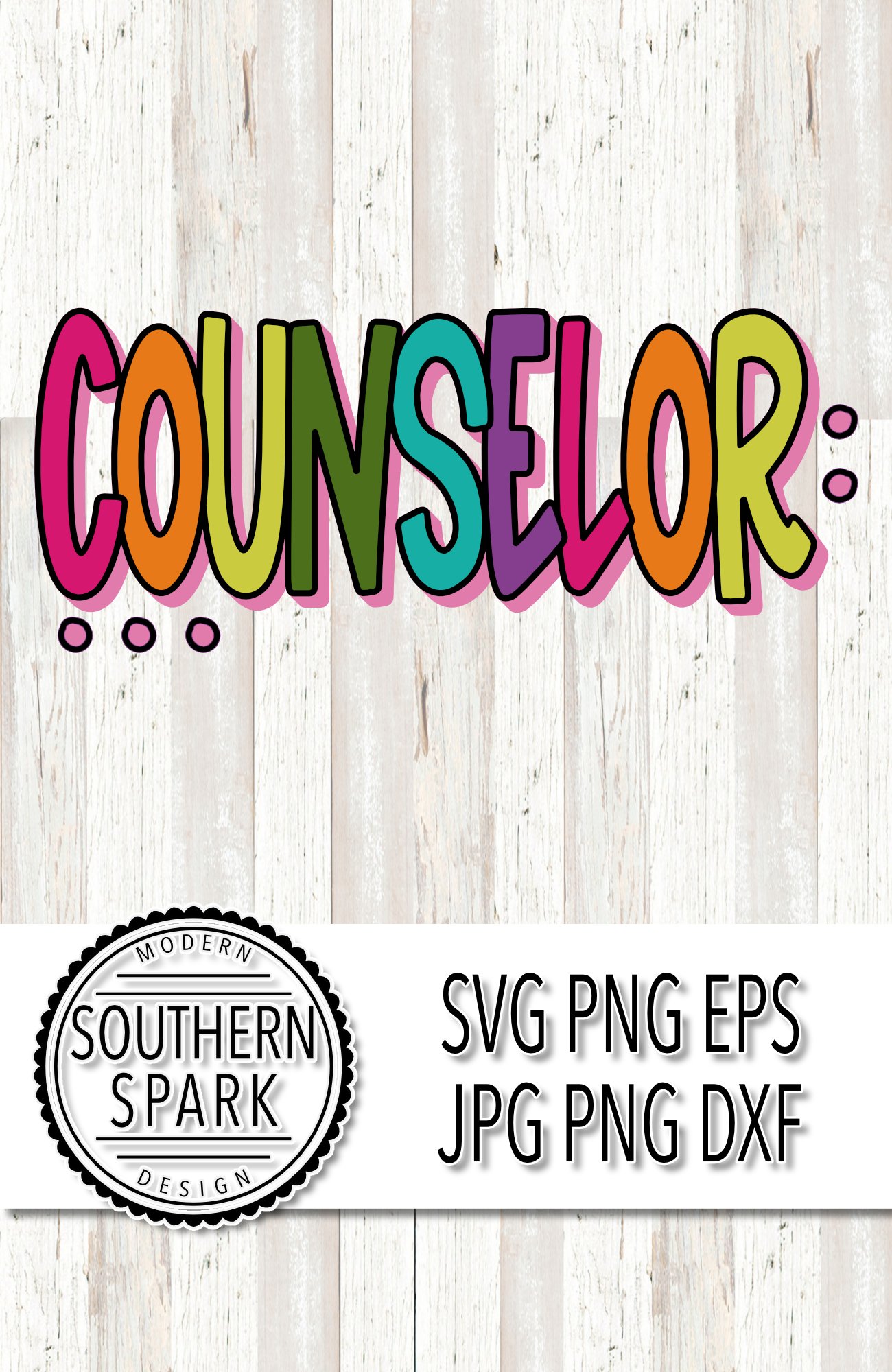Counselor Design Colorful SVG PNG EPS PDF JPG DXF