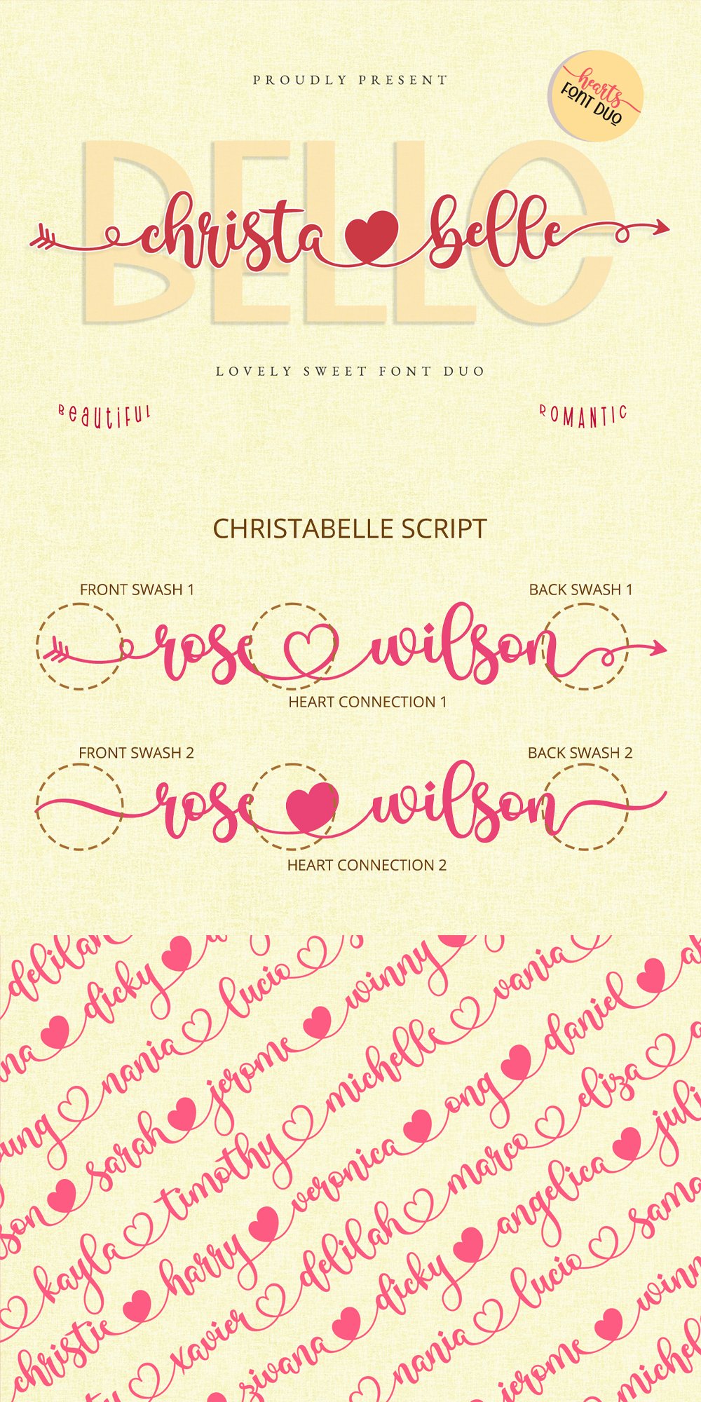 Christabelle Font Duo - Heart Connection Font (1245554)