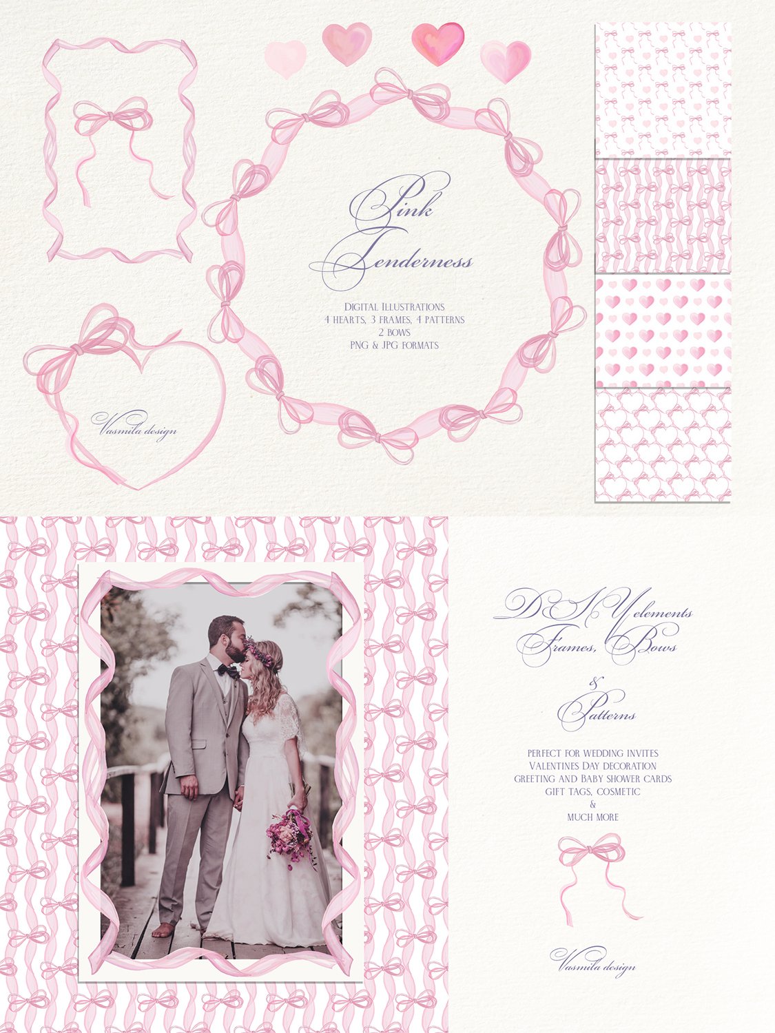 Watercolor Frames for Valentine's Day