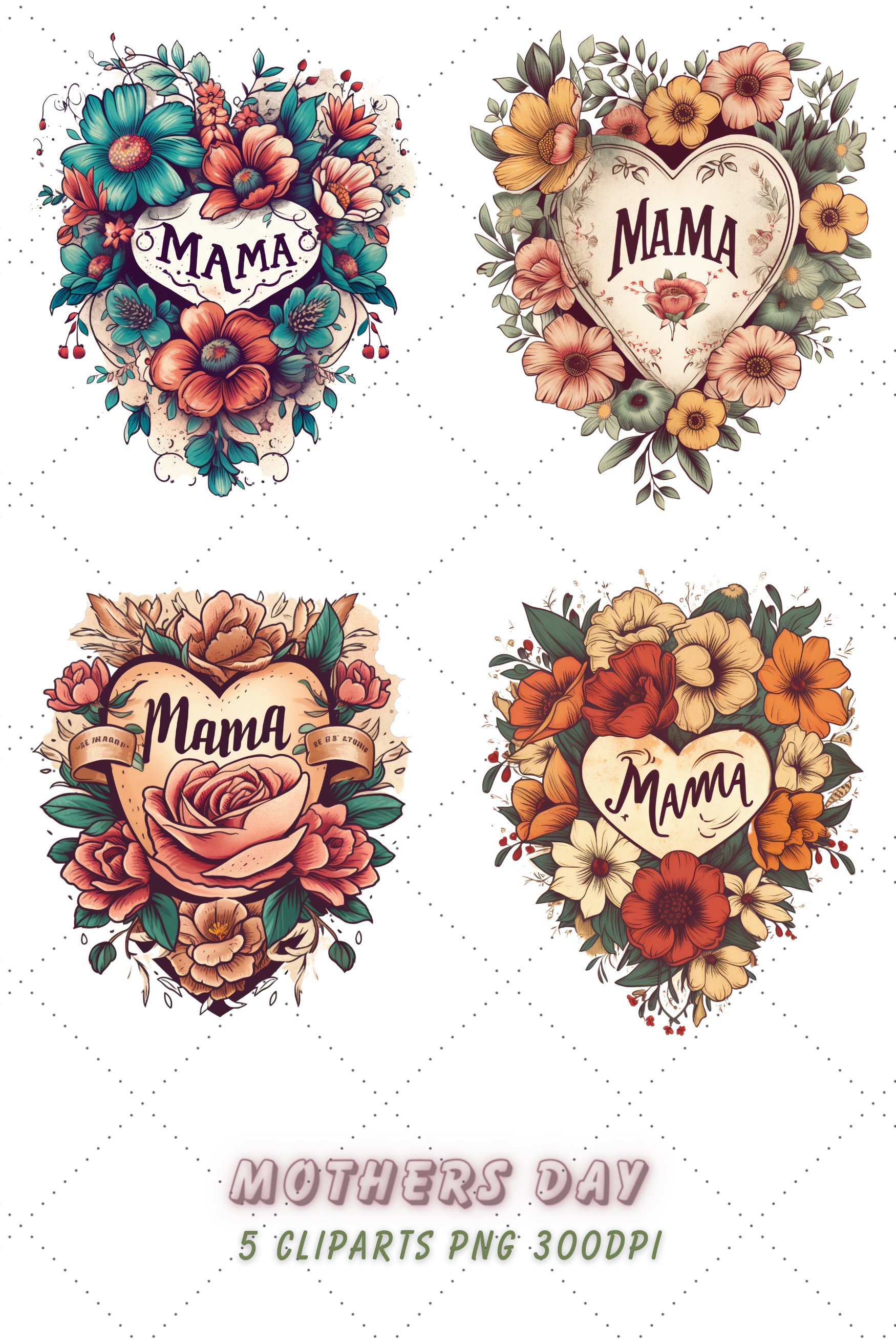 Mothers Day sublimation Clipart Bundle, Mama, Mom, Mother's