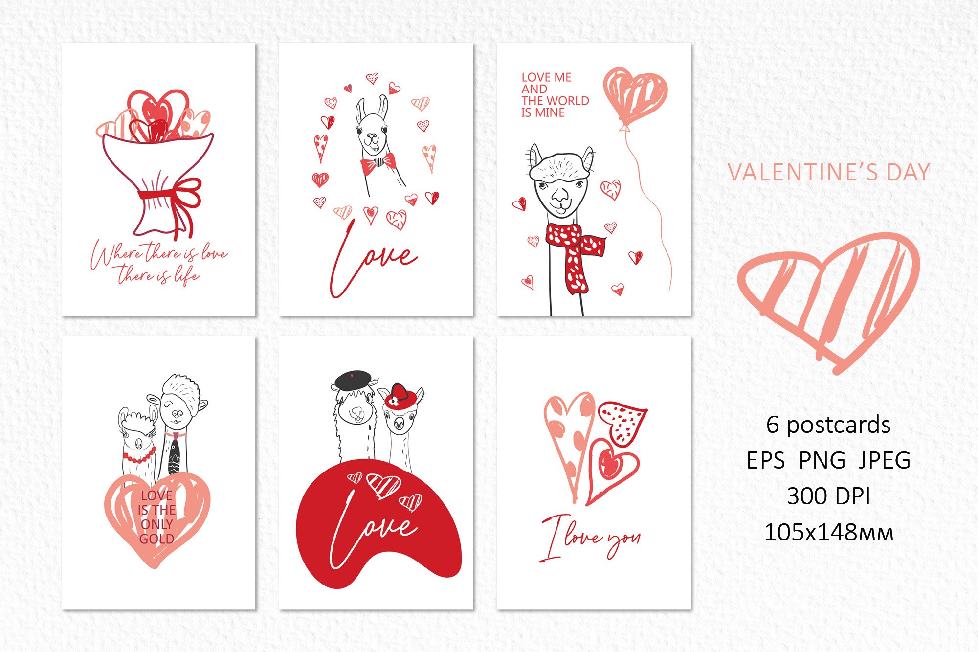 Postcard Valentines day