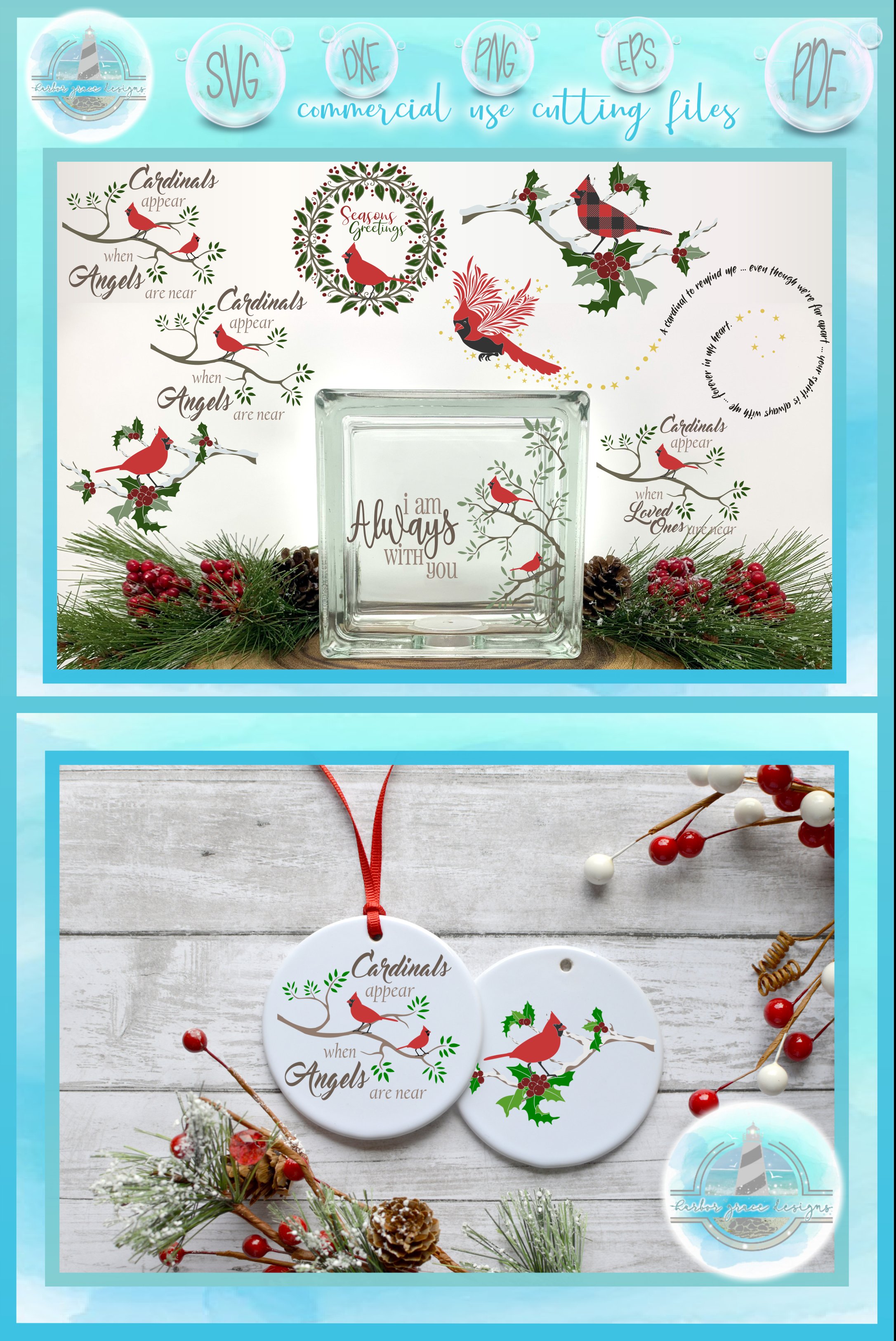 Cardinal Quote SVG Bundle - A Christmas Cardinal Collection