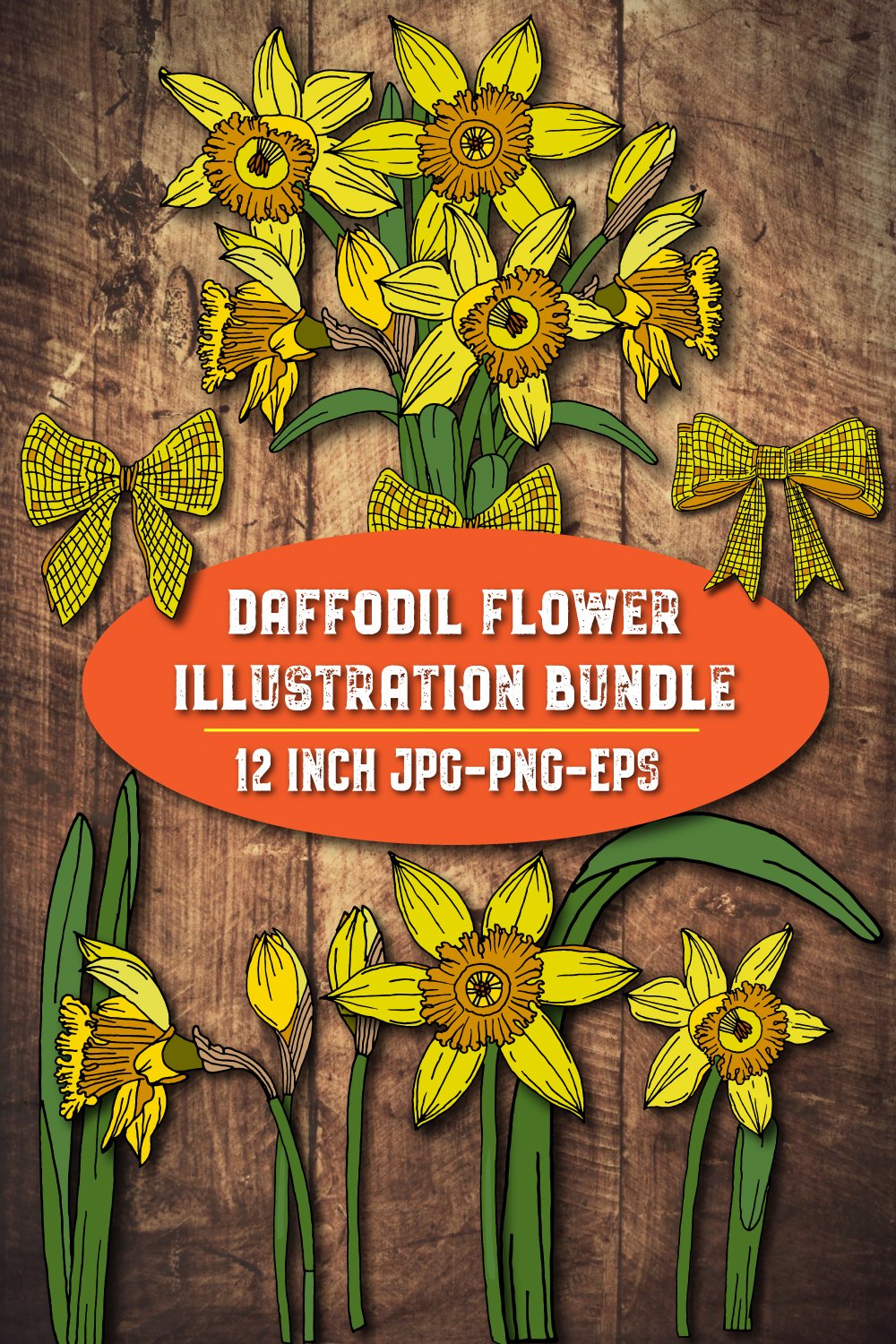 Daffodil Clipart | Spring Daffodil Flowers Bundle