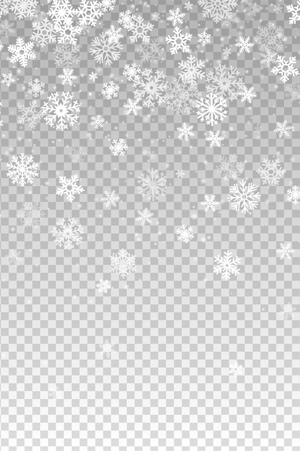 Winter snowfall. Falling snow, flakes banner. Vector Christm