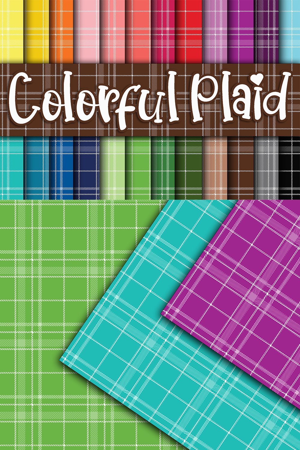 Colorful Plaid Digital Paper