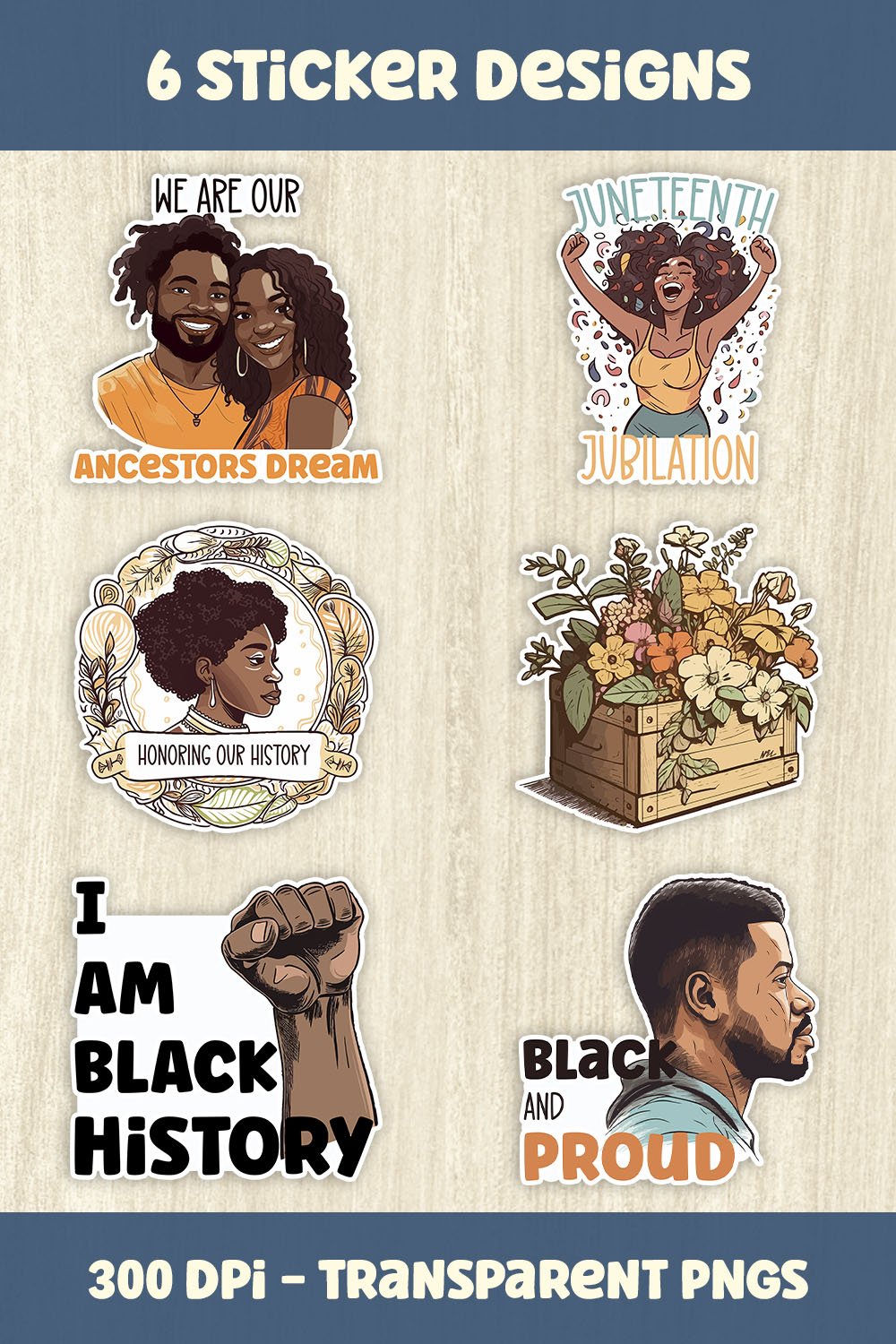 Juneteenth collection sticker bundle