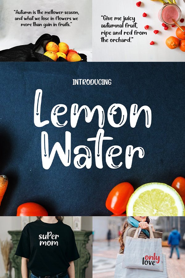 Lemon Water || love font