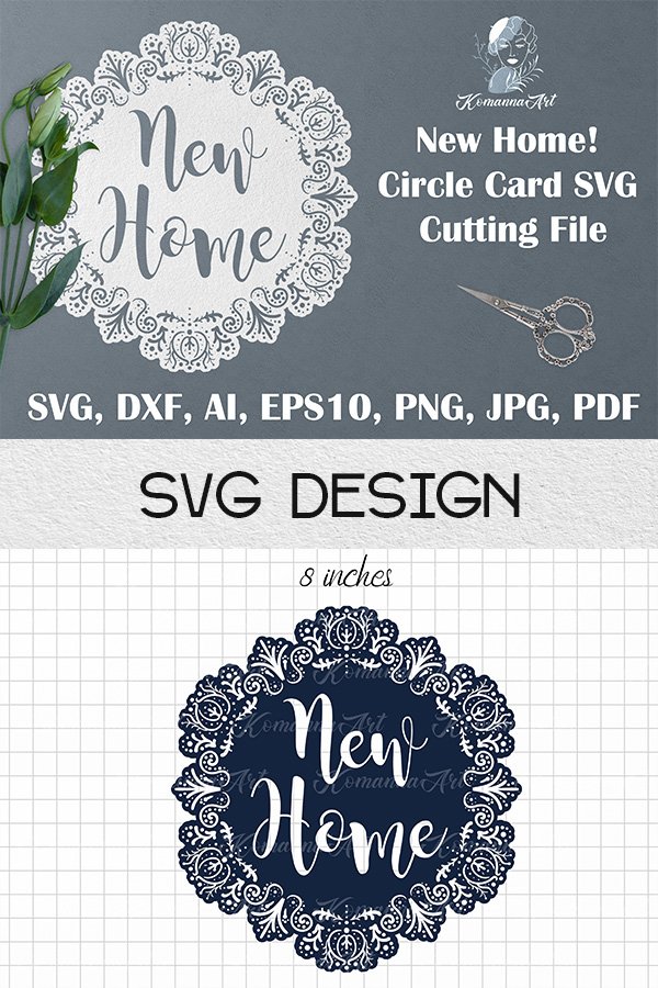 New home Card SVG Cutting File, Gift Papercut