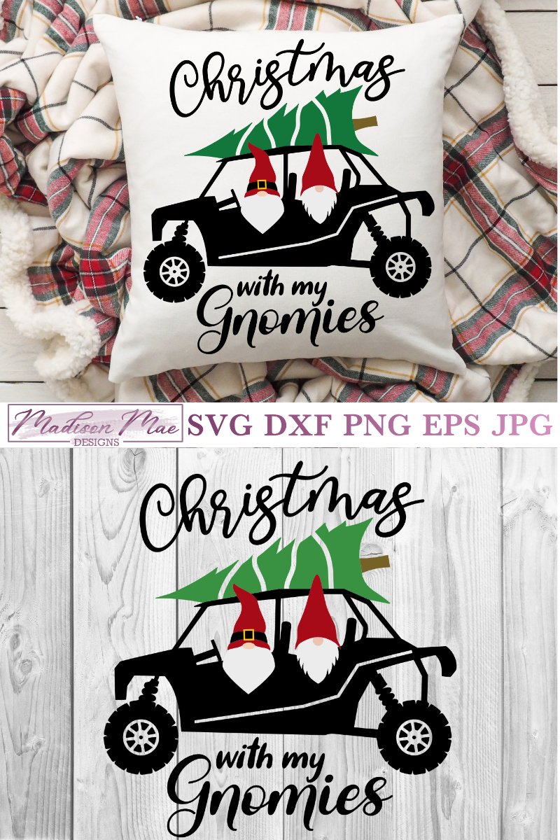 Christmas Gnome Off-Roading Svg, Christmas With my Gnomies