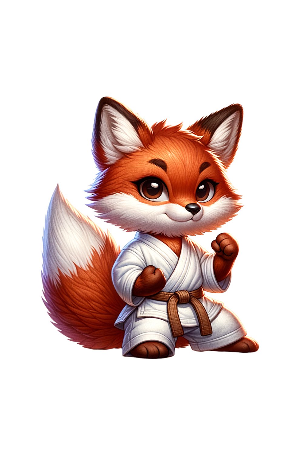 Fox Karate Clipart Sublimation PNG Design (3648726)