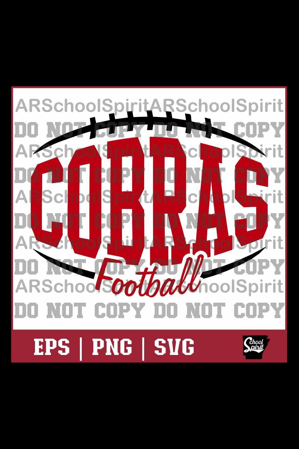 Cobras Football SVG Shirt Design