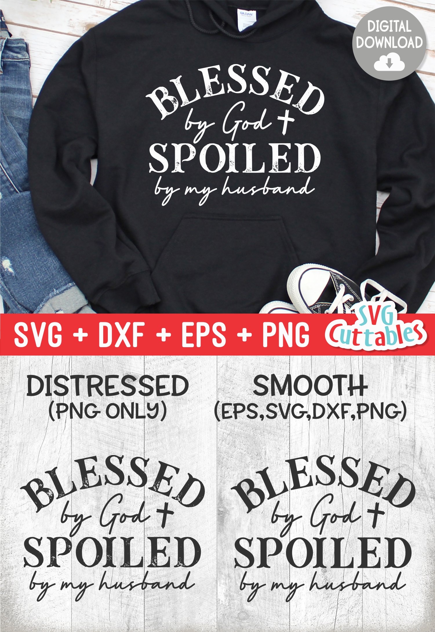 Christian SVG | Blessed By God | Shirt Design