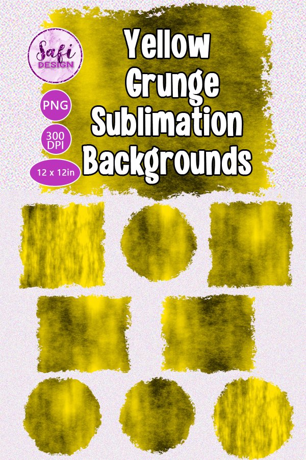 Yellow Grunge Sublimation Backgrounds