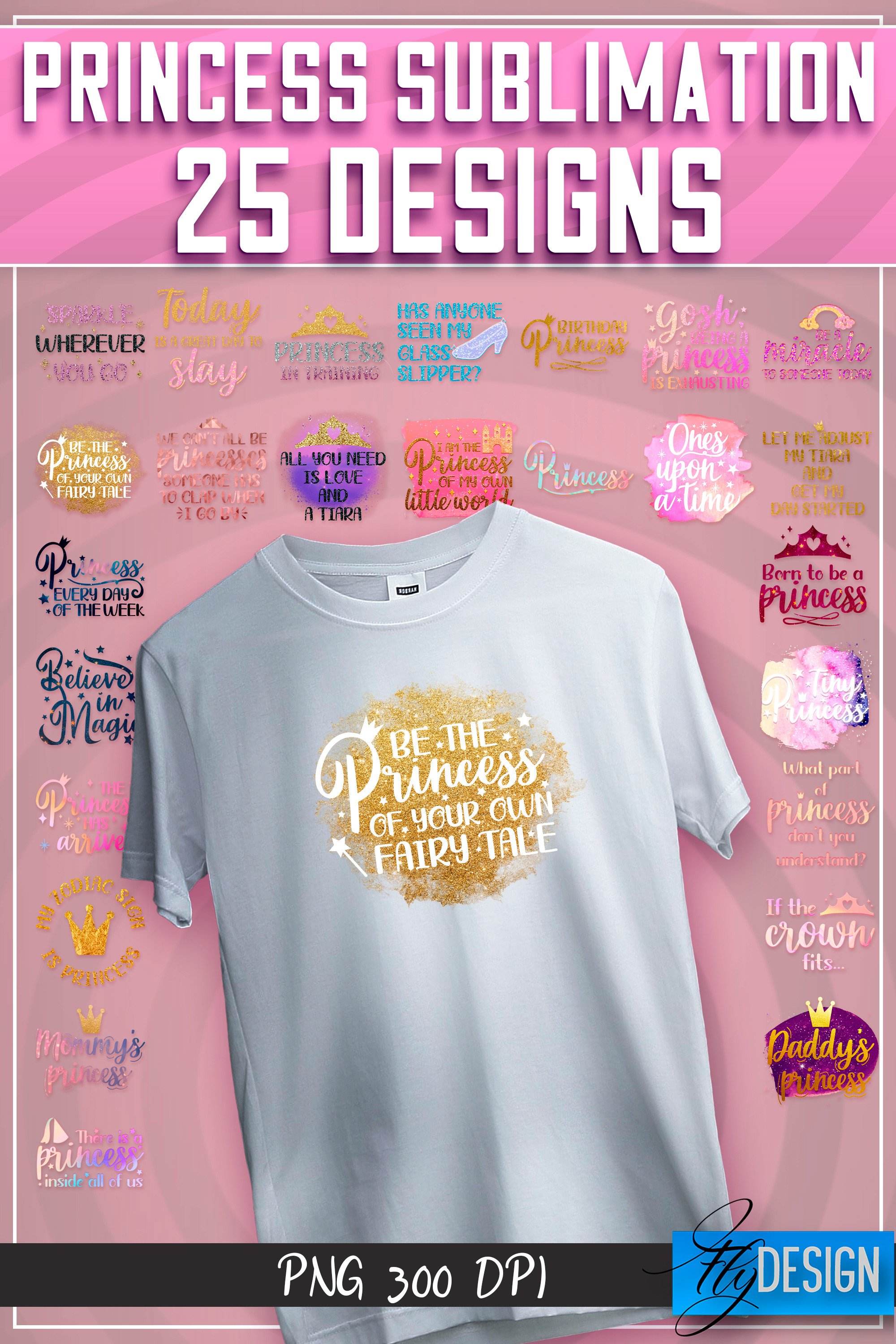 Princess Sublimation Design|Birthday Princess (3246825)