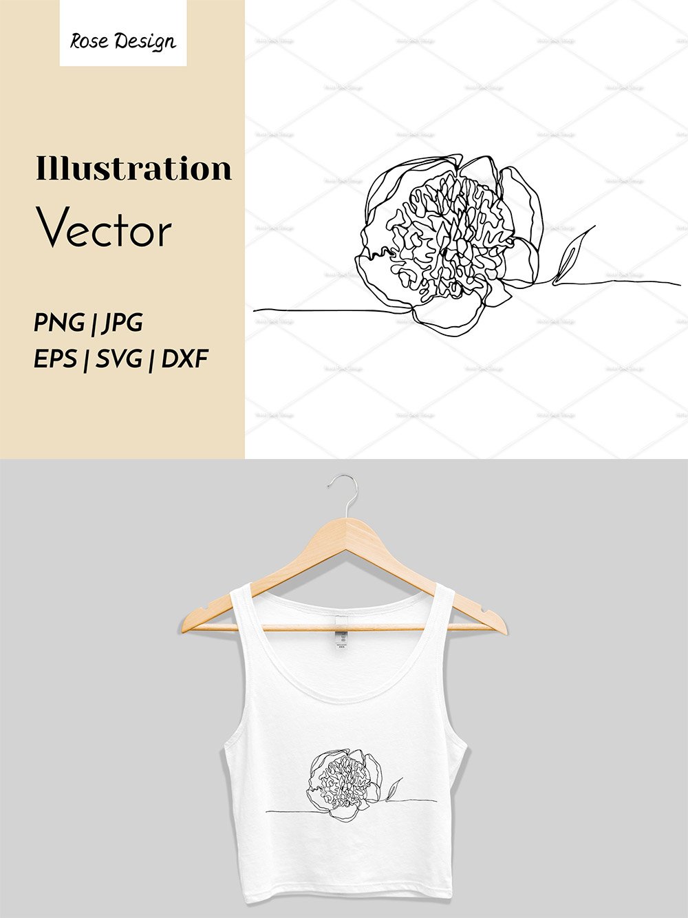 One Line Drawing Peony Flower SVG | Peony (1597618)