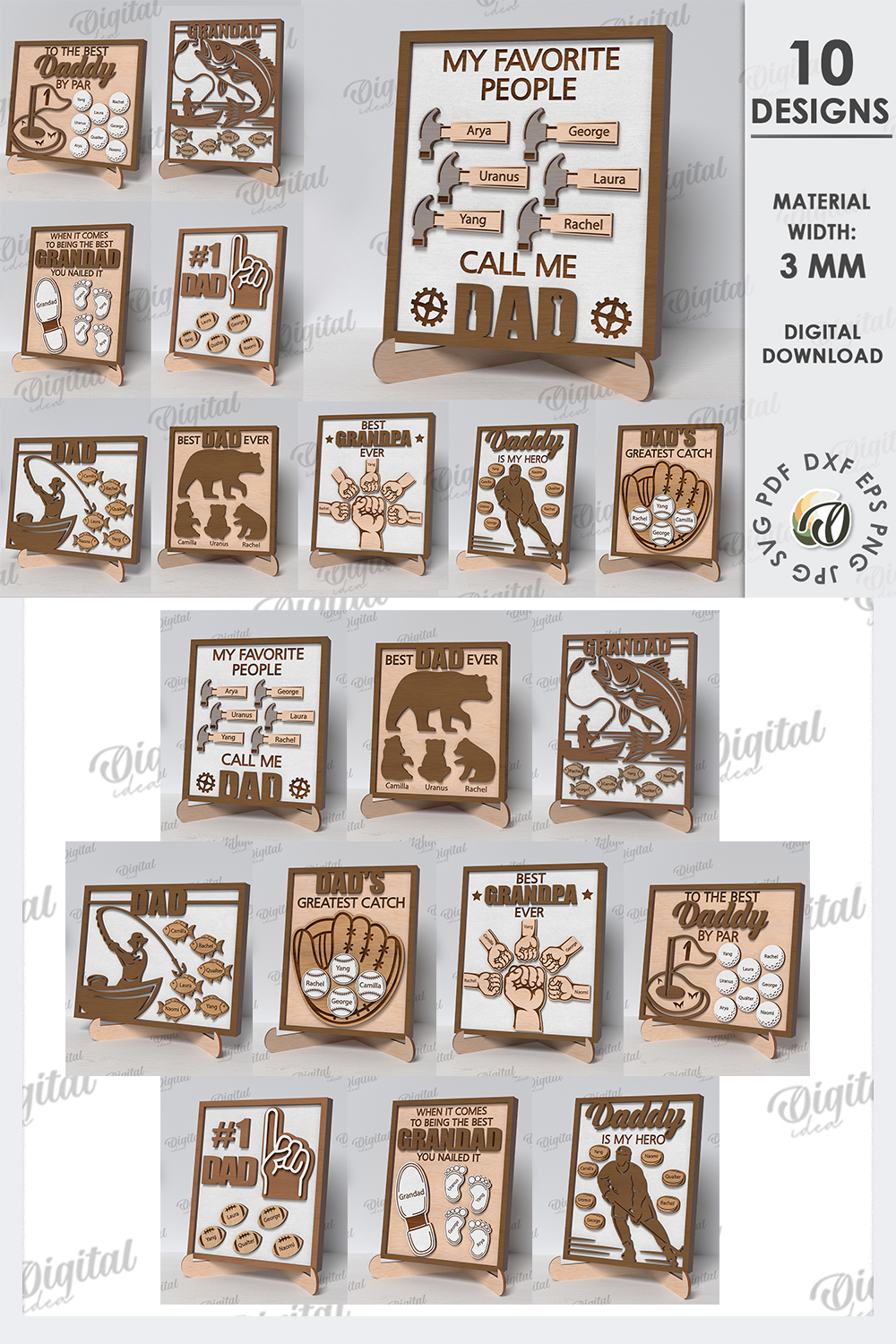 Personalized Father's Day Gift Bundle Lasercut. (5422801)