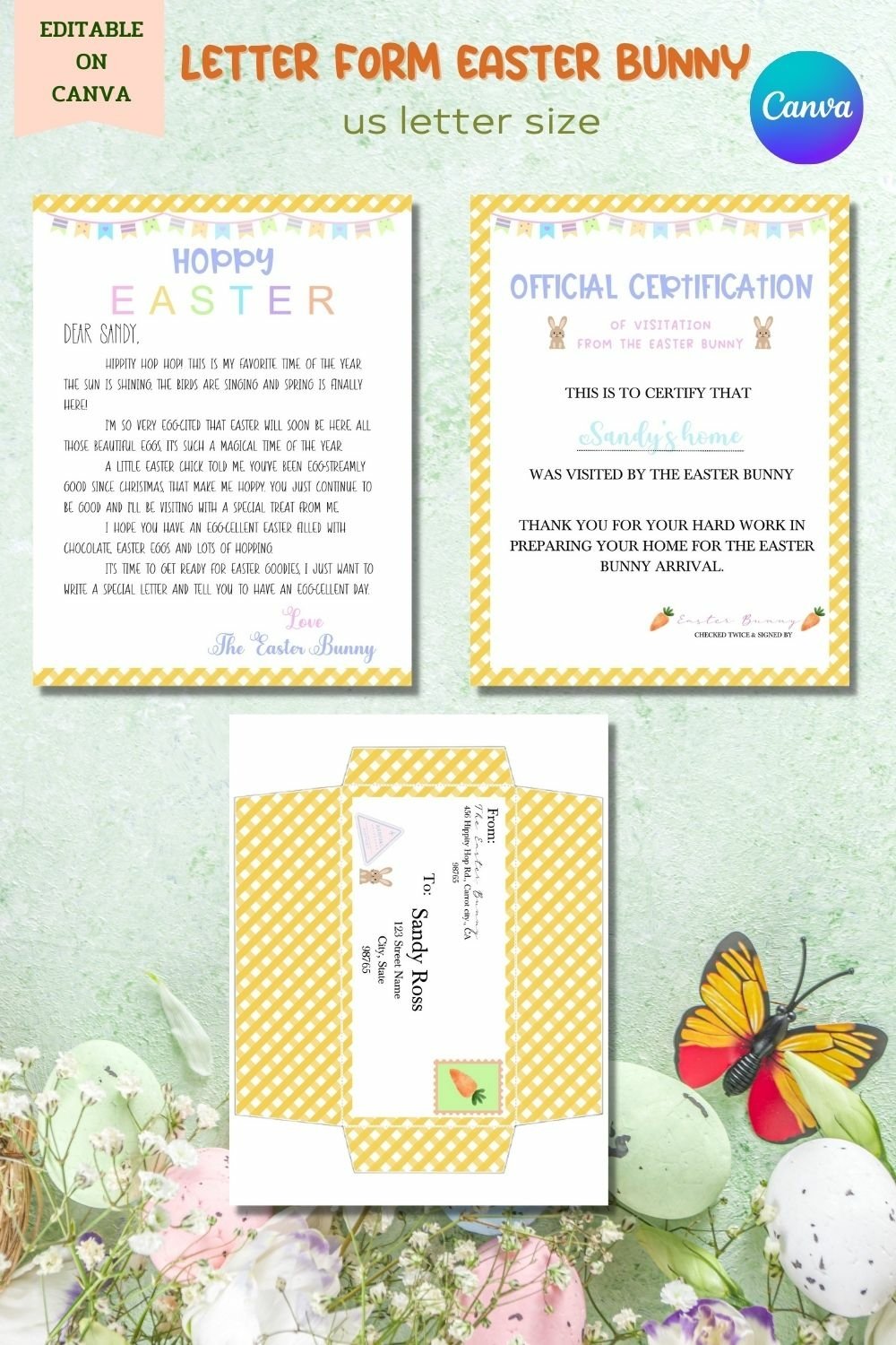 EDITABLE Letter from Easter Bunny