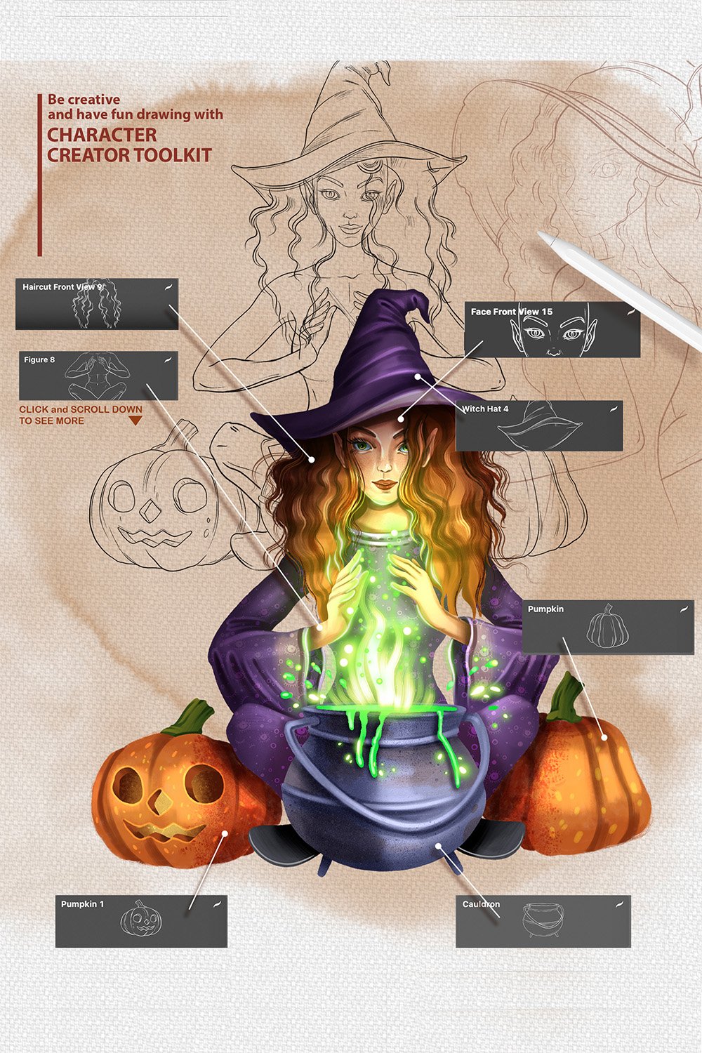 PROCREATE WOMAN CHARACTER CREATOR TOOLKIT