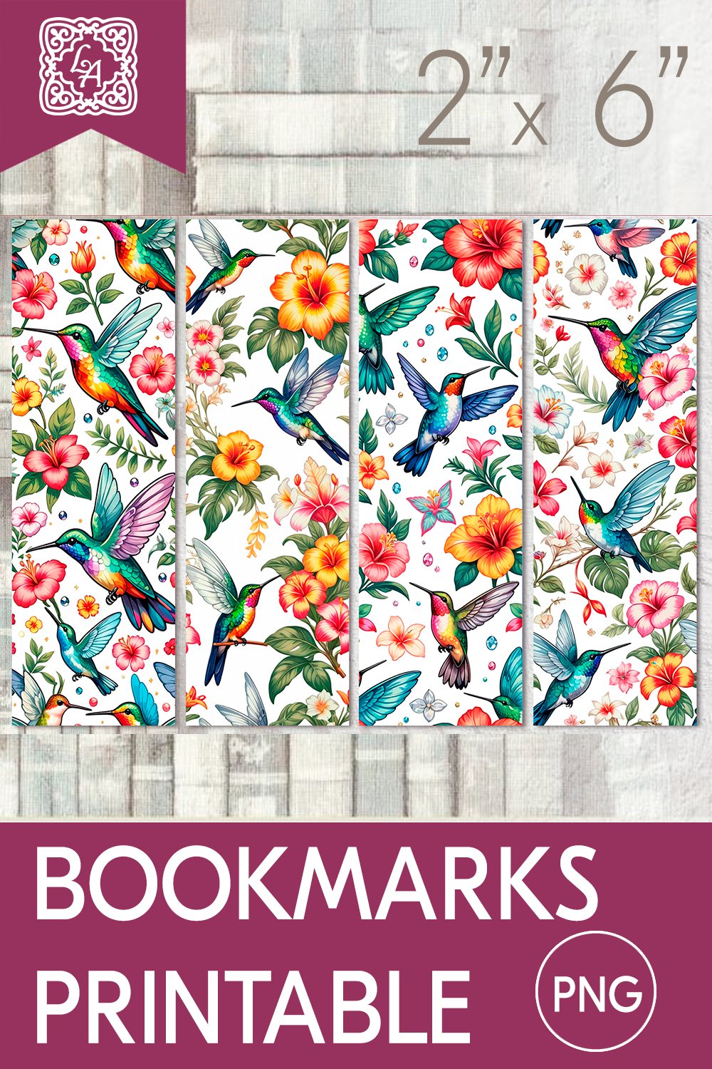 Hummingbird Printable Bookmark