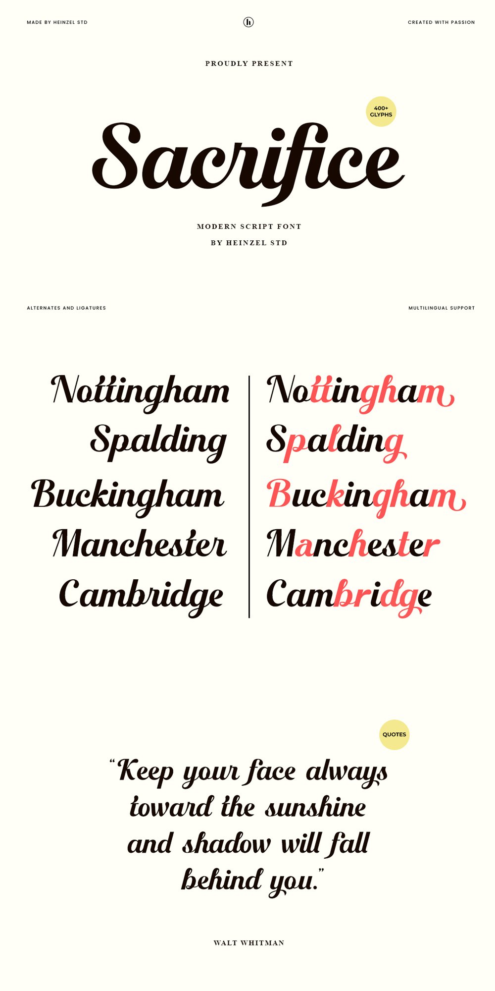 Sacrifice Script Font by Heinzel Std