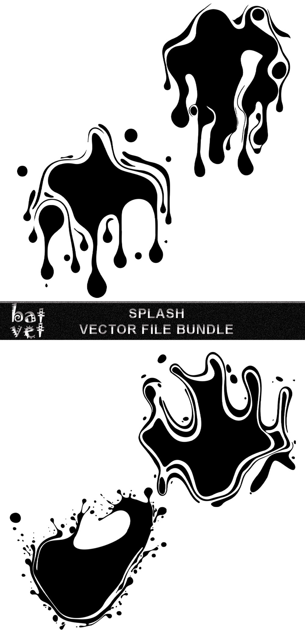 Splash Vector File Design | Splatter Clipart SVG Cut File