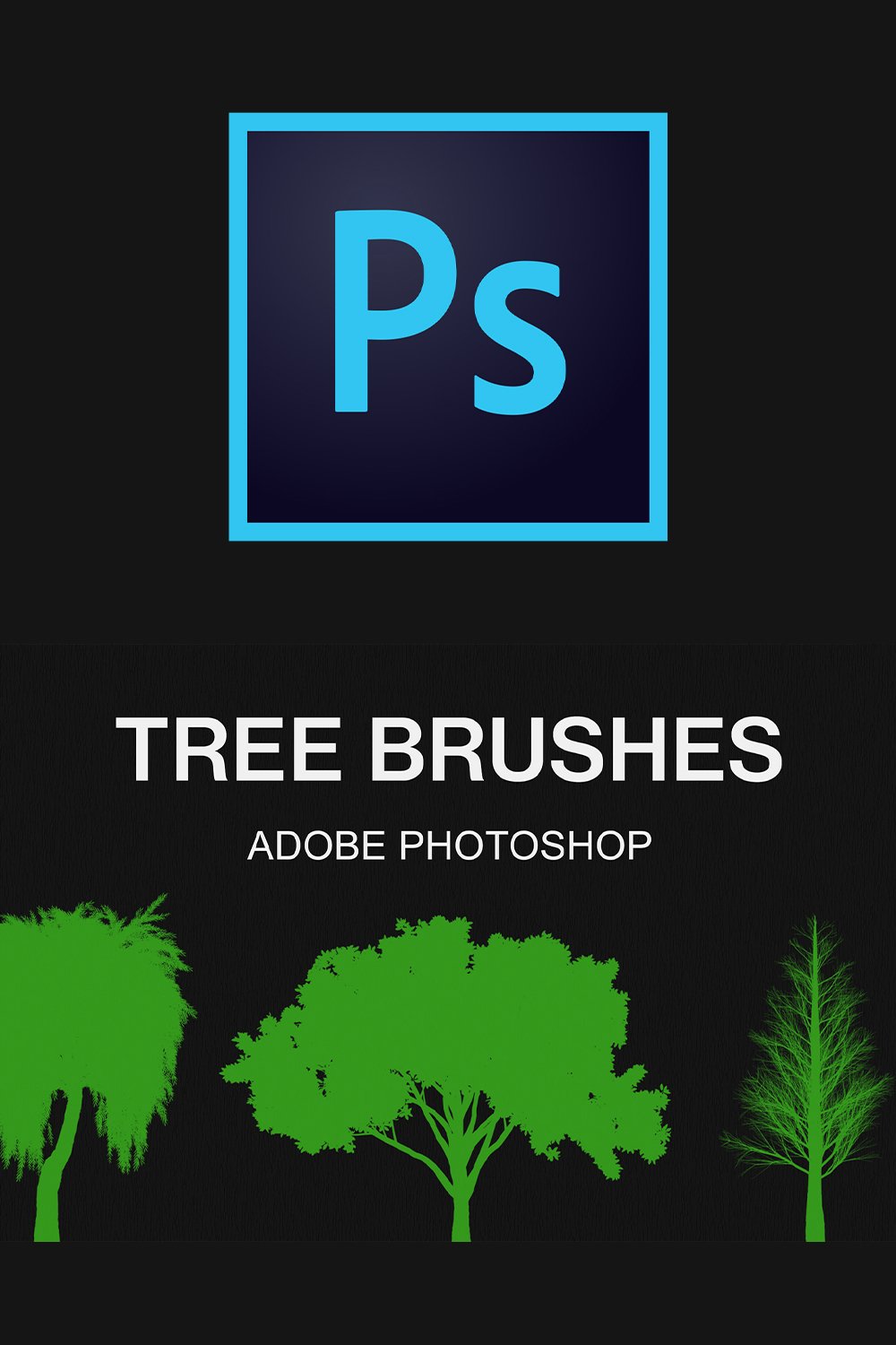 Adobe Photoshop tree brush pack paint brushes set