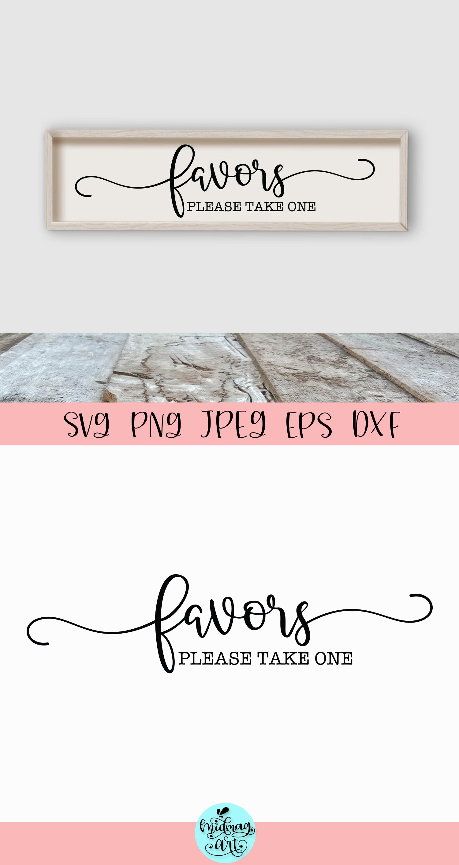 Favors please take one wood sign svg, wedding sign svg