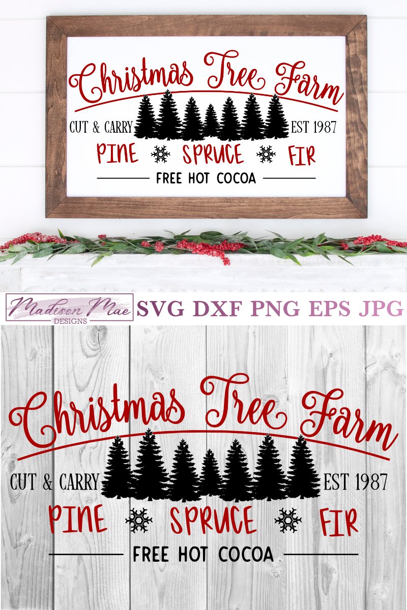 Christmas Tree Farm, Christmas Sign SVG